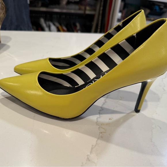 Calvin Klein | Shoes | Yellow Stiletto Heels | Poshmark